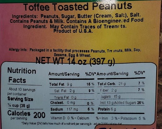 Toffee Toasted Peanuts 14oz – Mountain Man Nut & Fruit